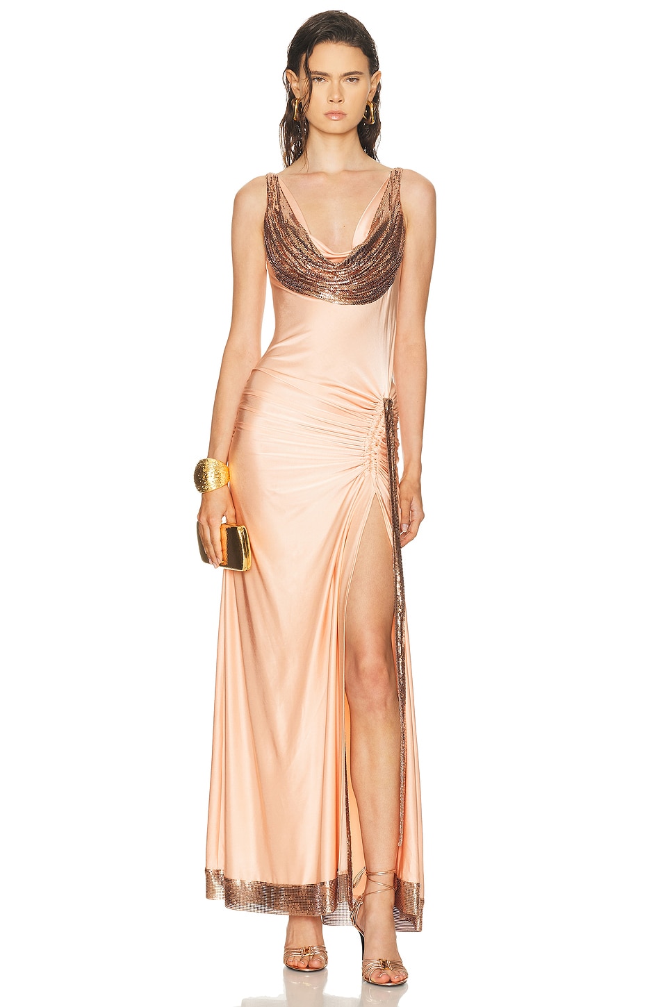 PACO RABANNE Side Slit Gown
